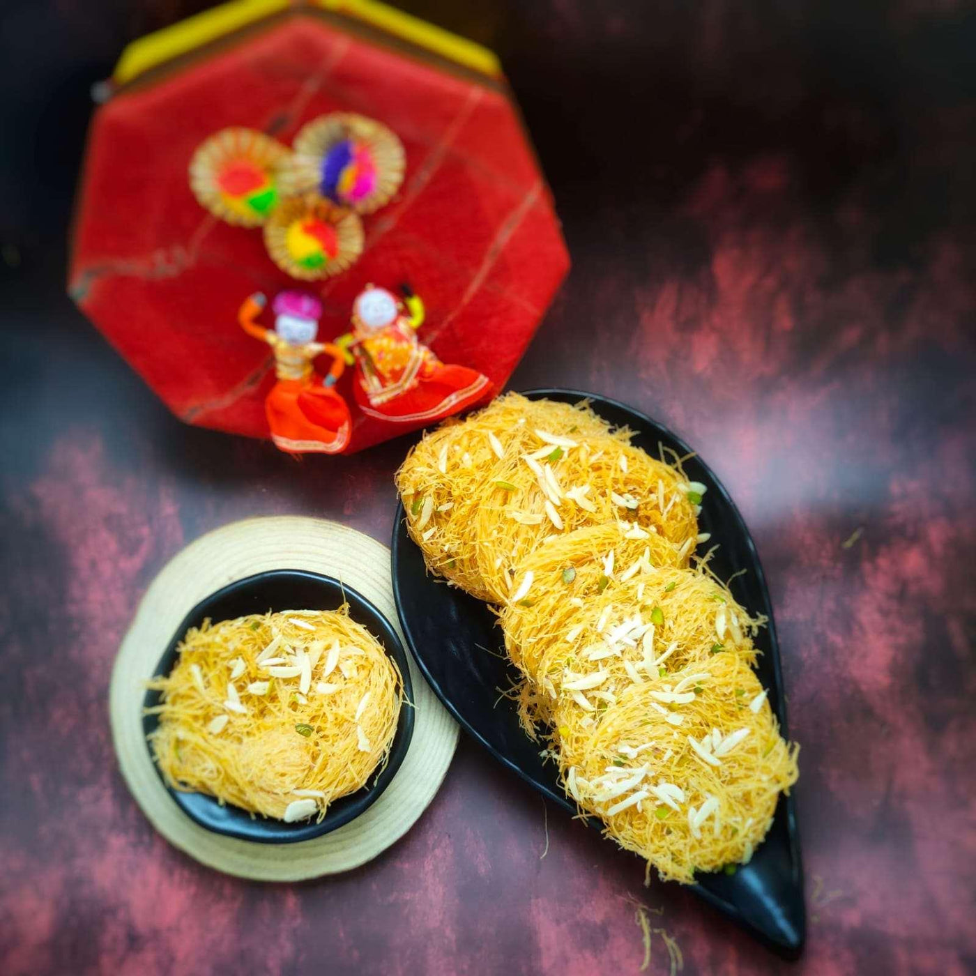 Ghewar, Fini, Laddus, Mithai, Sweet Hampers, Desi Sweets & Snacks