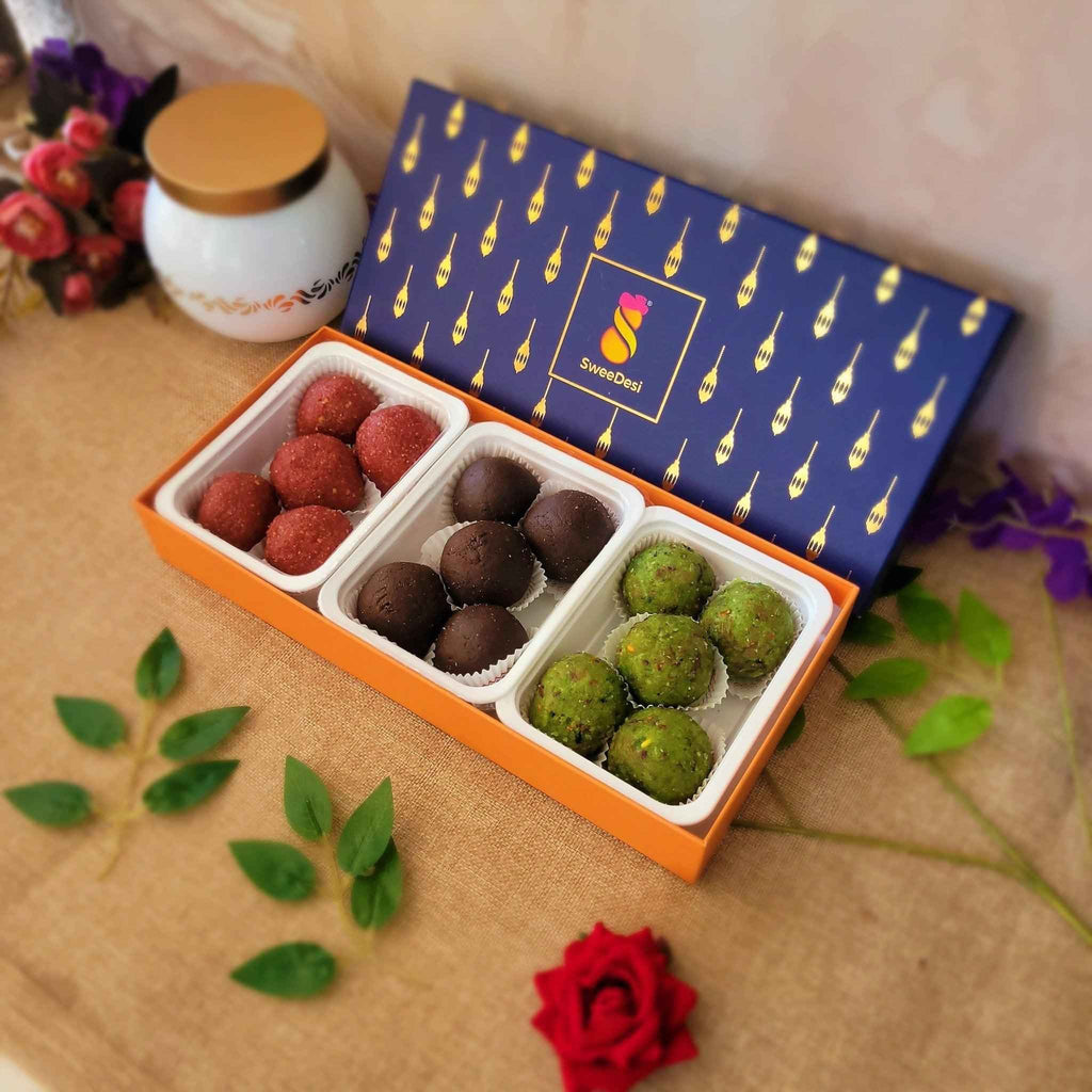 Sweet Delights: Gulab Churma, Chocolate & Pan Laddu
