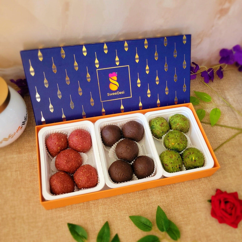 Sweet Delights: Gulab Churma, Chocolate & Pan Laddu