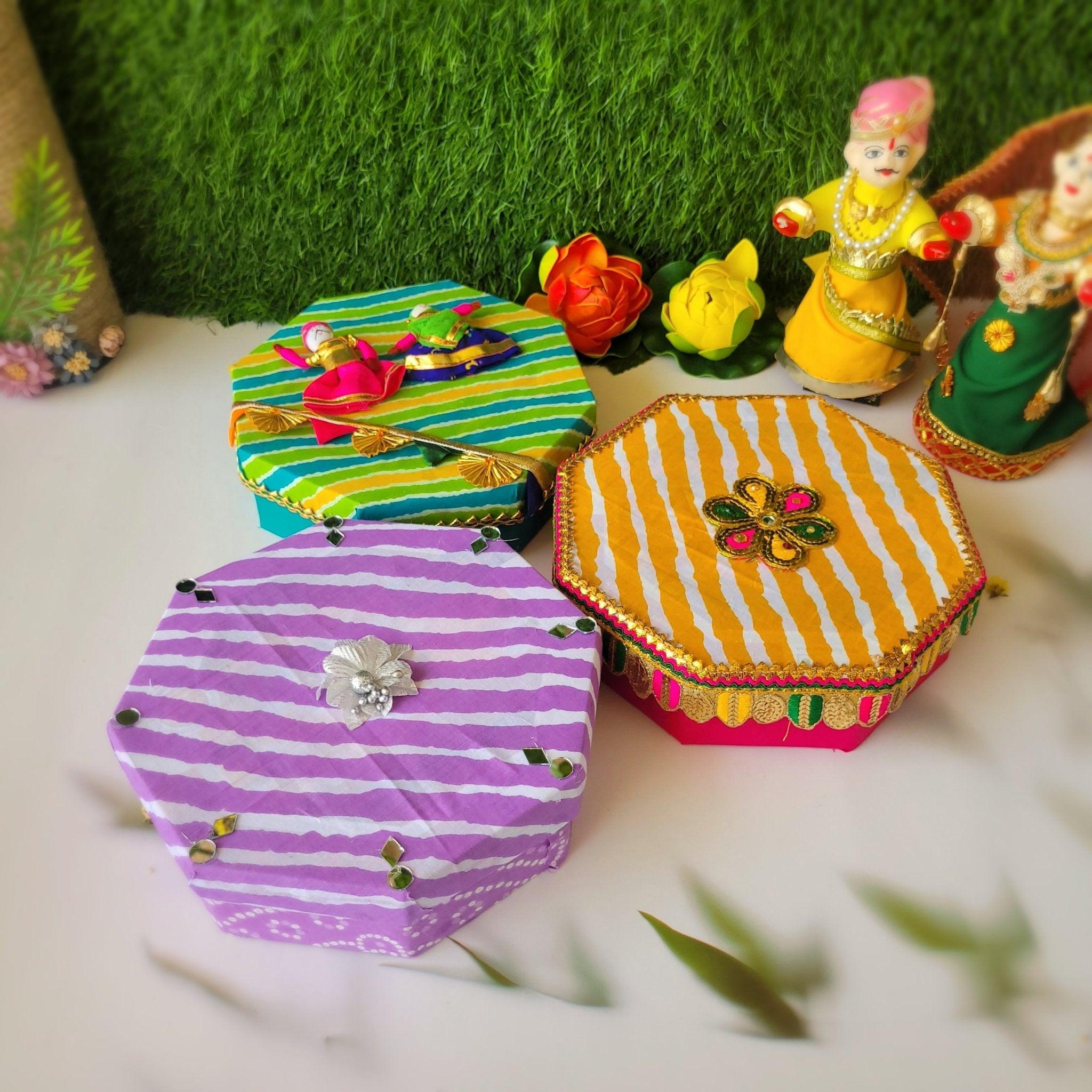 Traditional Handmade Ghewar Box - Perfect for Any Occasion!