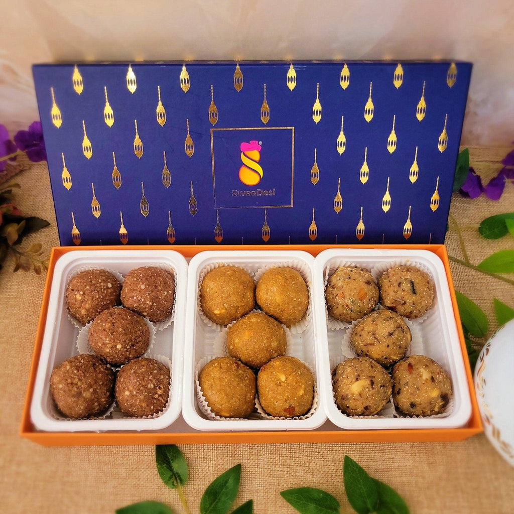 Wholesome Indian Laddu Combo - Akhrot, Methi & Khajoor Laddu