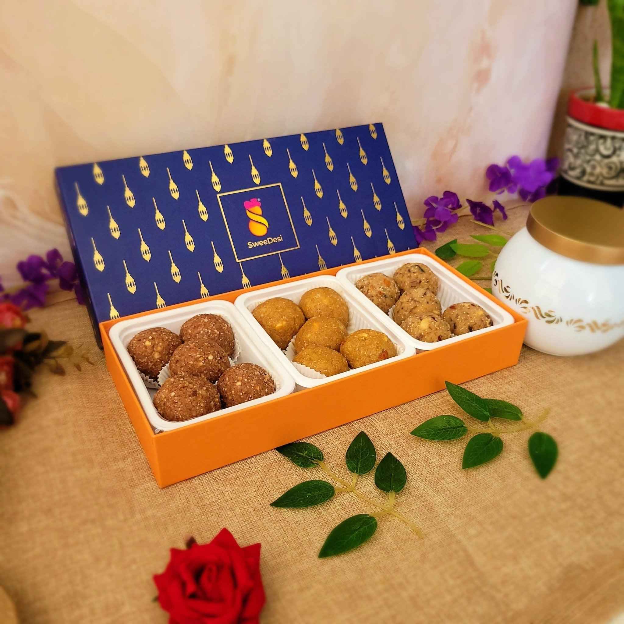 Wholesome Indian Laddu Combo - Akhrot, Methi & Khajoor Laddu