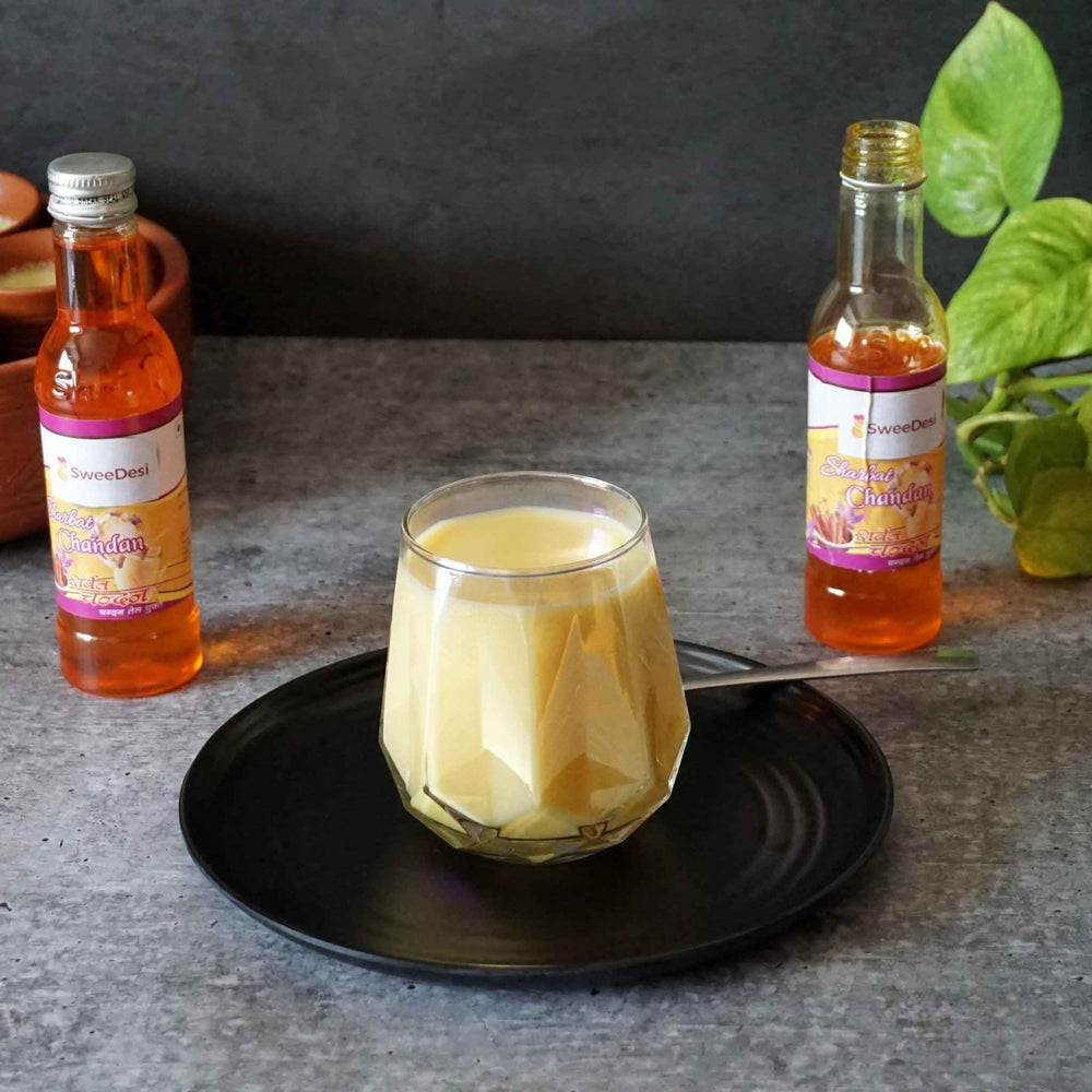 Exotic Kesar Chandan Sharbat - Refreshing Indian Beverage