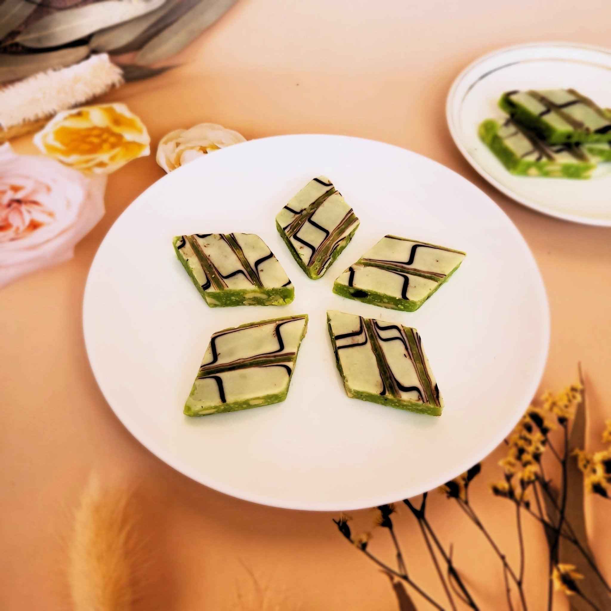 Buy Traditional Kiwi Kaju Katli Online from SweeDesi