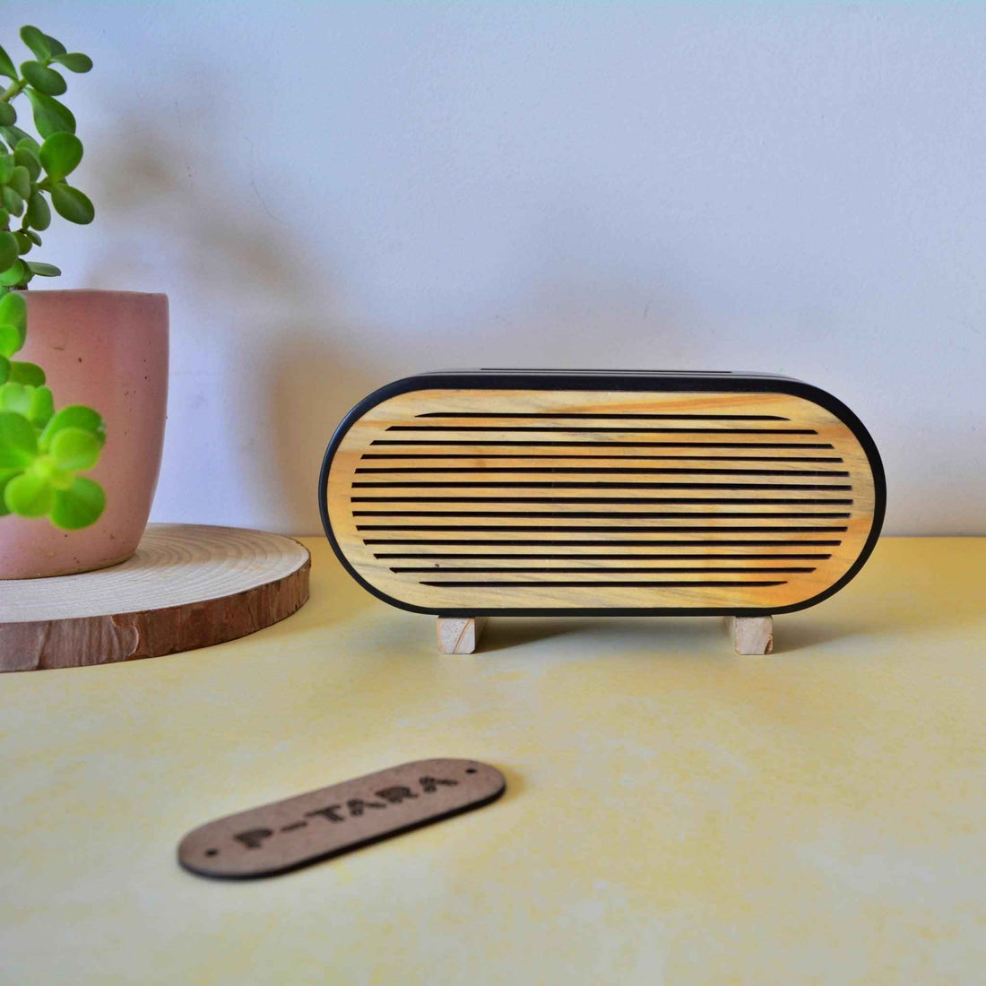 Vintage Pine Wood Sound Amplifier and Phone Holder